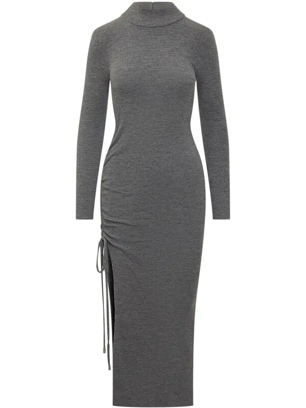 Michael Kors Ruched Midi Dress - Grey