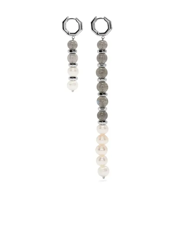 AGNÈS B. Bead And Pearl Asymmetric Earrings
