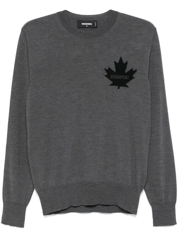 Dsquared2 Leaf Crew-neck Sweater