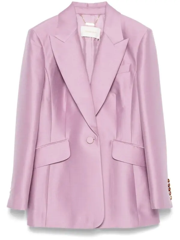 Zimmermann Illustration Blazer - Pink