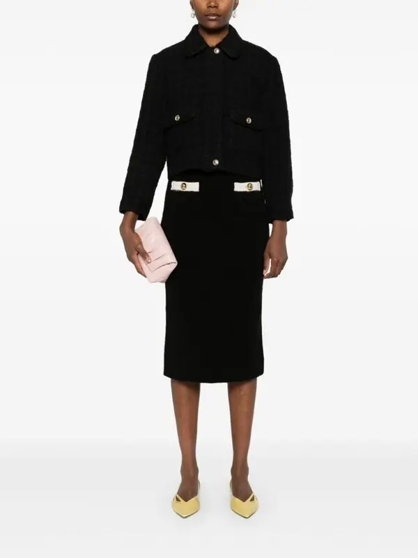 Alessandra Rich Knitted Midi Skirt