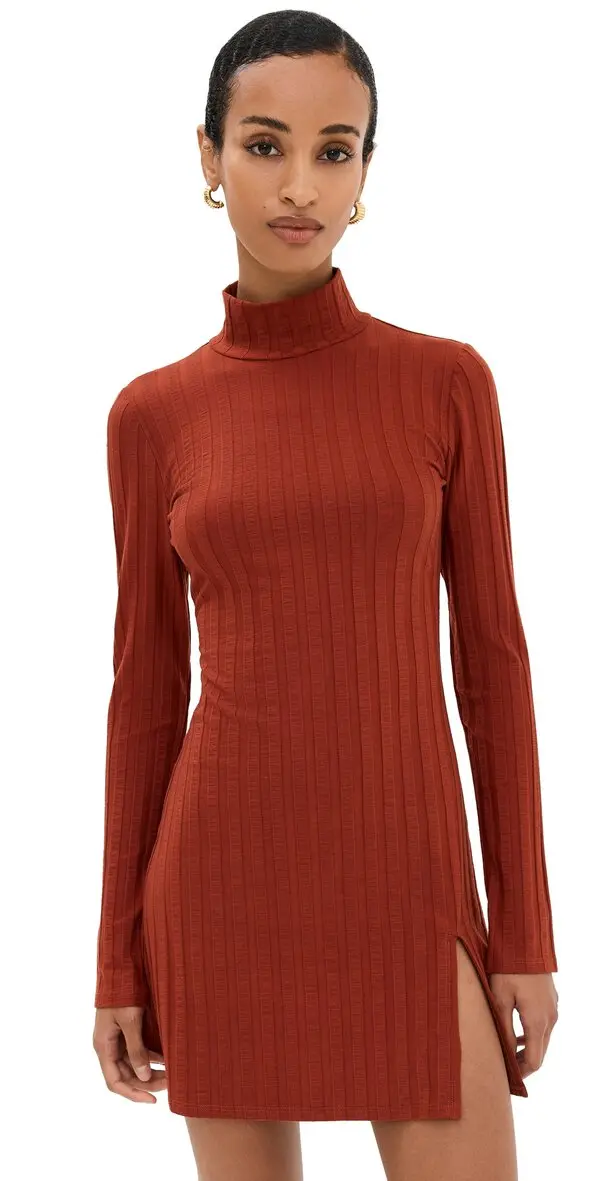 brown mini knit dress Petal and Pup Women's Wright Knit Mini Dress