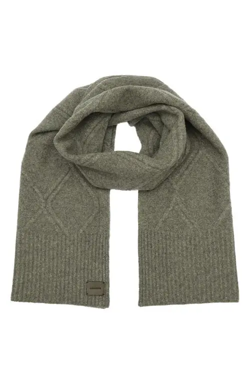 All Saints Brushed Wool Scarf - Grey Marled