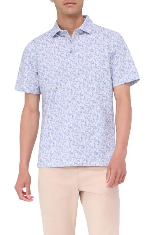 Bugatchi Victor Ooohcotton® Abstract Print Polo - Lilac