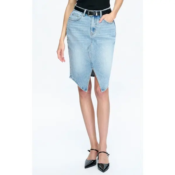 BAYEAS Tara Mid-rise Denim Midi Skirt