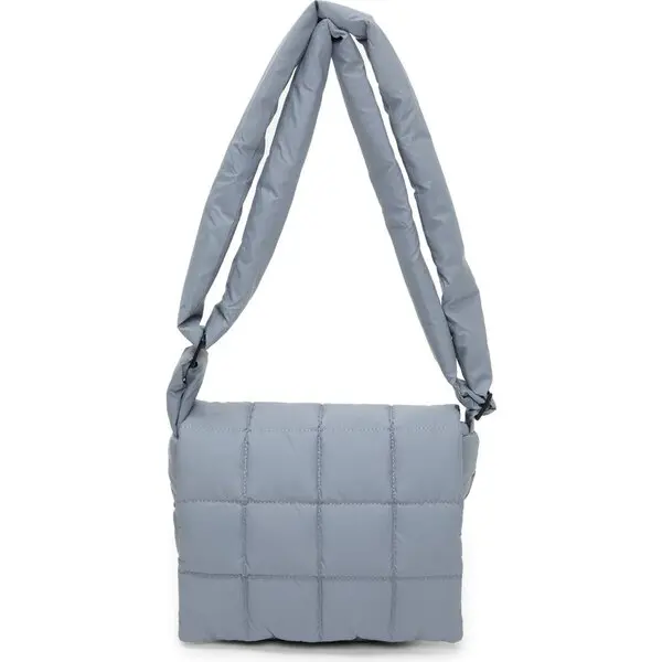 VEECOLLECTIVE Porter Quilted Messenger Bag - Slate Grey Gry