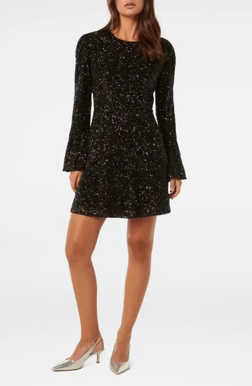 Ever New Lizzy Sequin Mini Dress In Black - 47% Off | Editorialist