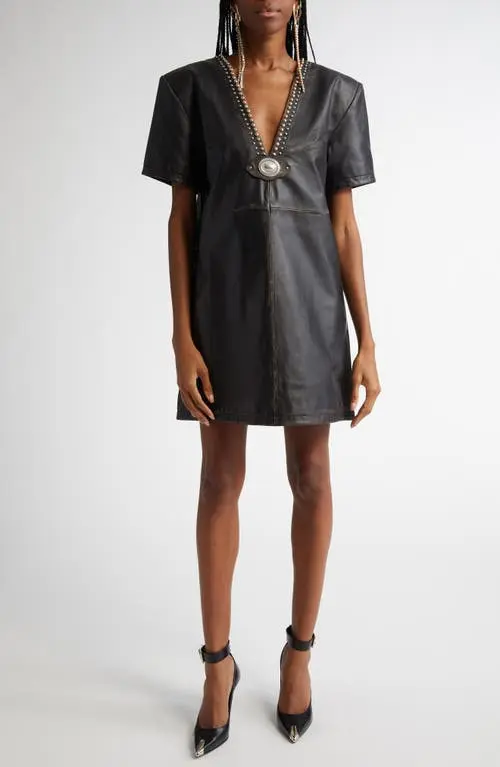 plunge t shirt dress Plungey Long Sleeve Mini Shapewear Dress - Black