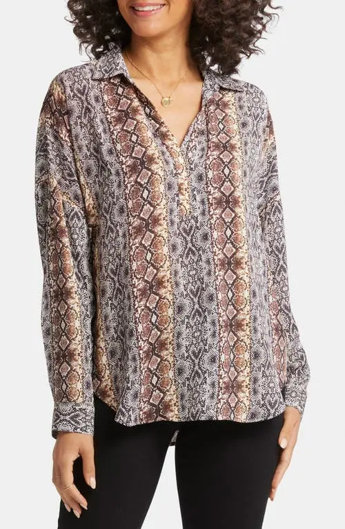 NYDJ Becky Long Sleeve Georgette Top - Ottavia