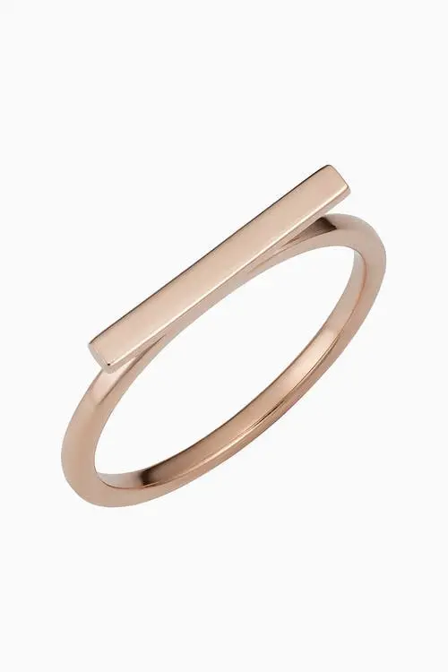 ORADINA 14k Brooklyn Bar Ring - Rose Gold