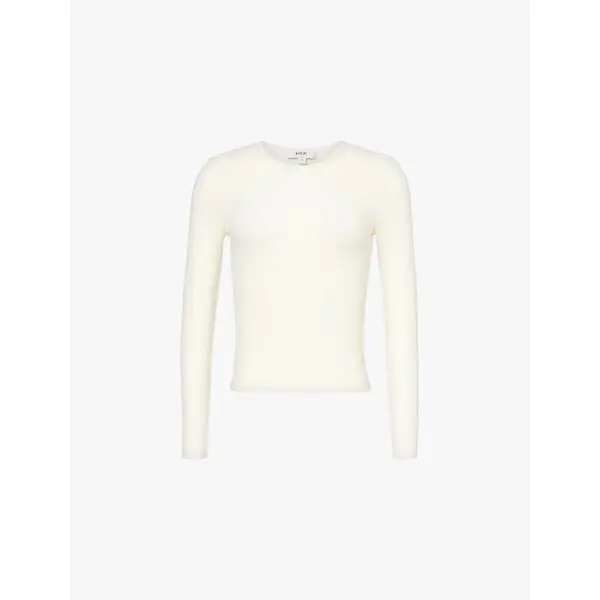AGOLDE Alma Shrunken Crewneck Jersey Top