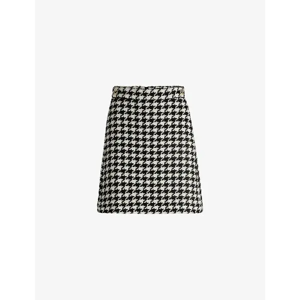 Hugo Boss Houndstooth High-waist Mini Skirt