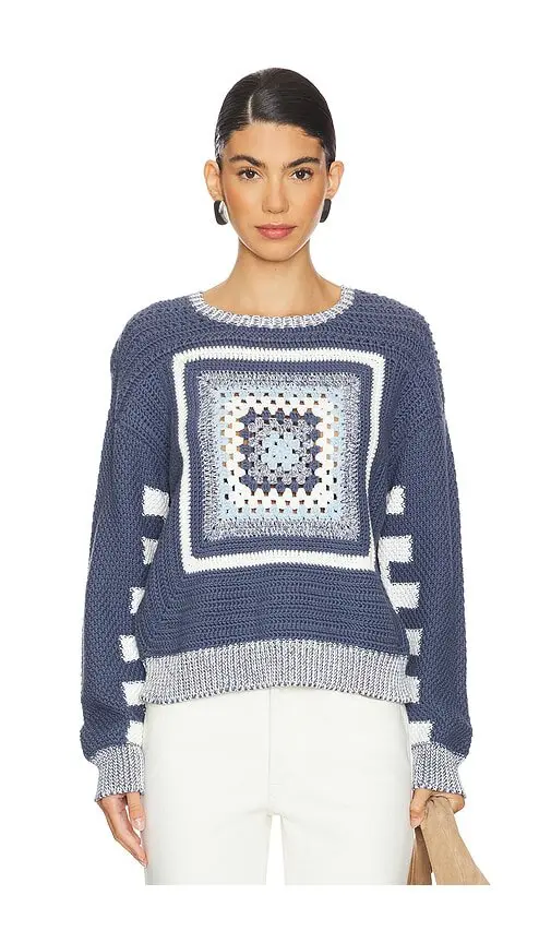Monrow Crochet Pullover Sweater
