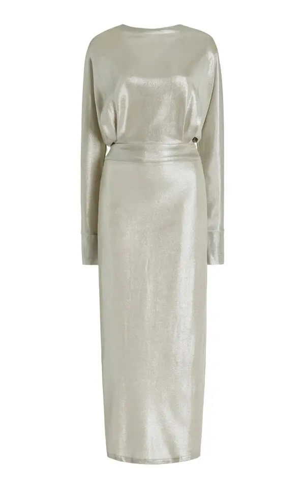 Françoise Exclusive Noa Lamé Midi Dress