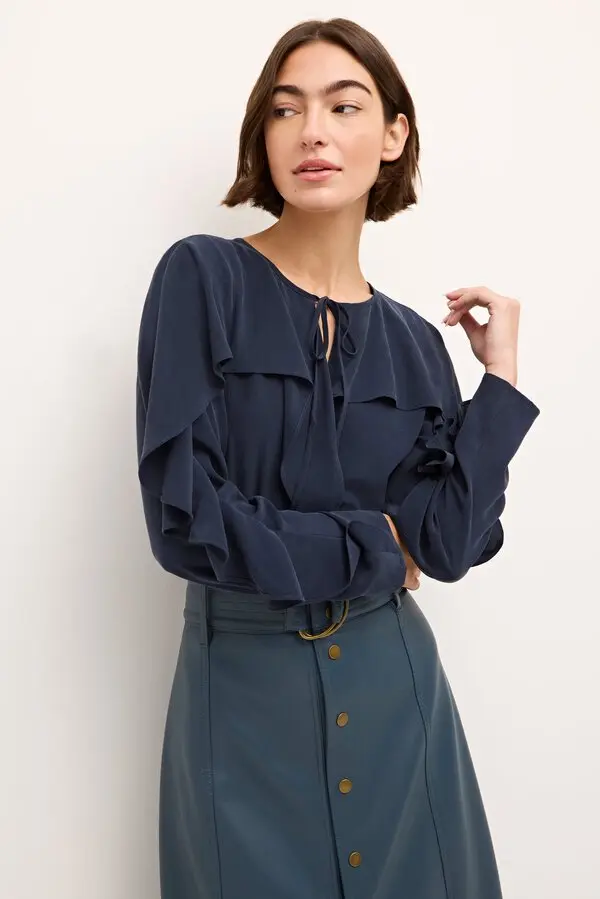 MARIE OLIVER Nora Blouse - Naval