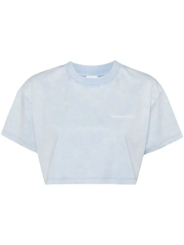 GROUND ZERO Logo-print Cropped T-shirt