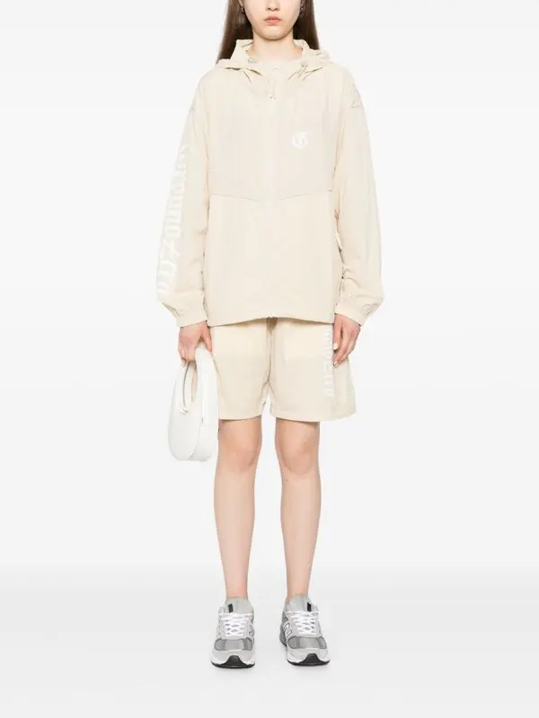 GROUND ZERO Logo-print Lightweight Jacket - Neutrals