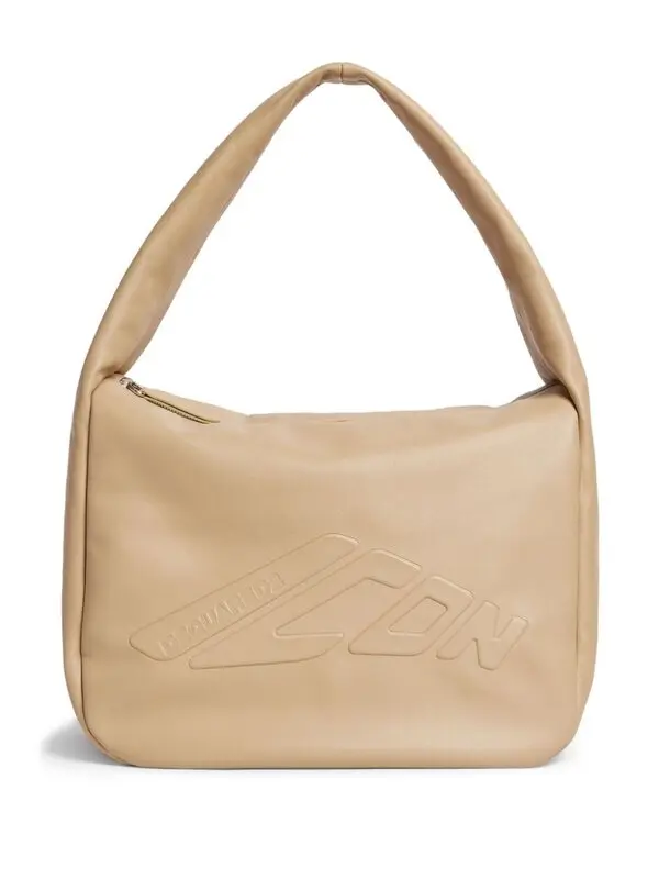 Dsquared2 Logo-embossed Leather Tote - Neutrals