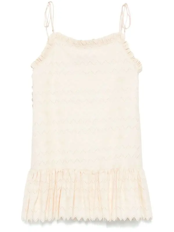 PNK Zigzag Pattern Mini Dress - Neutrals