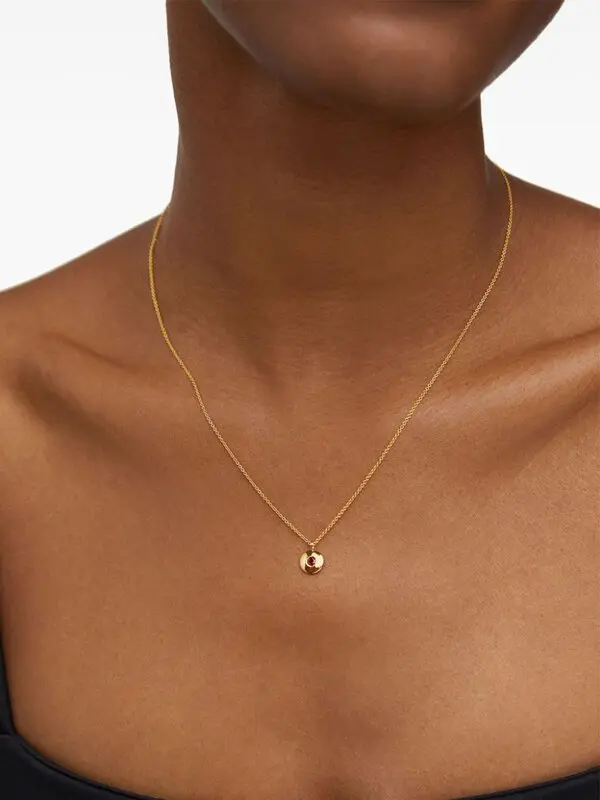 Monica Vinader 18kt Recycled Vermeil Ruby Pendant Necklace - Gold