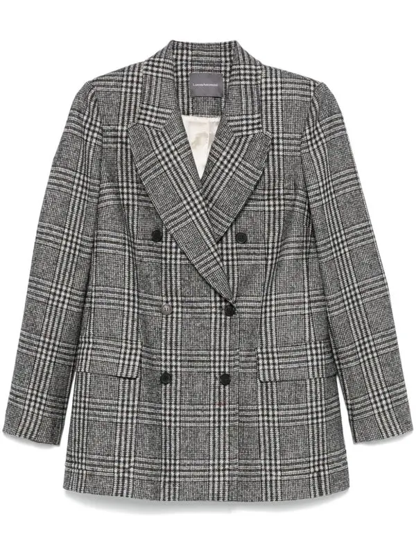 Lorena Antoniazzi Checked Blazer - Grey