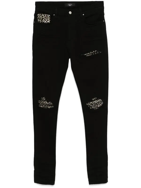 Amiri Leopard-detail Jeans