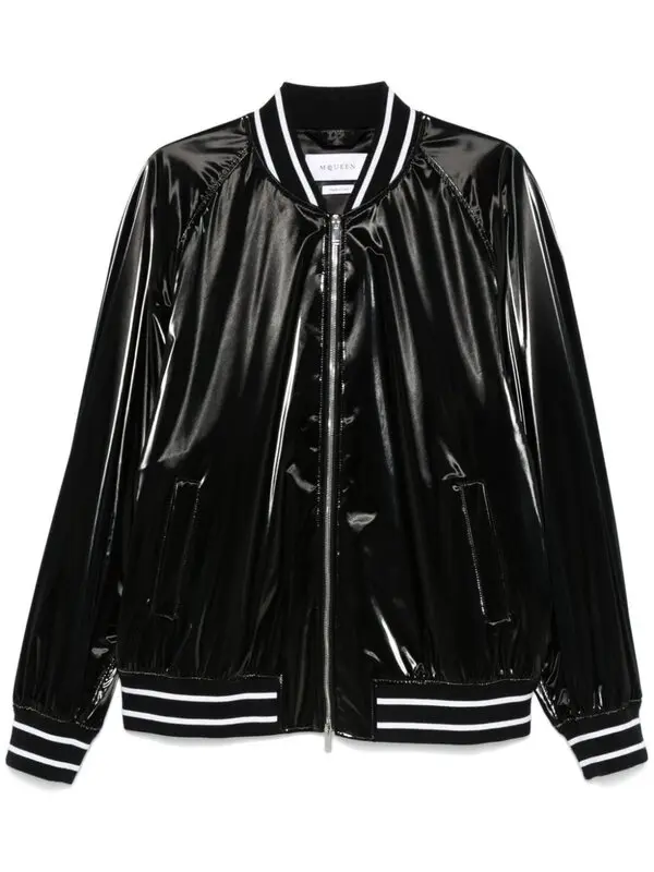 Alexander McQueen Striped-trim Bomber Jacket