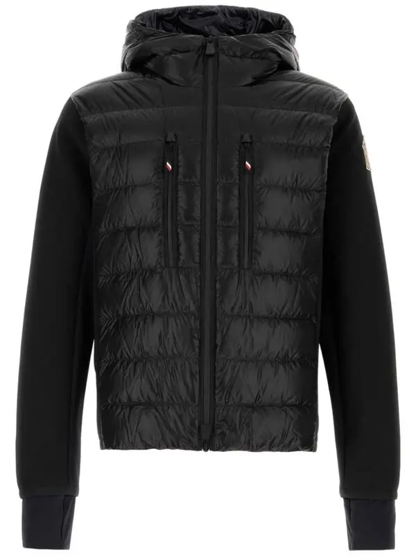 Moncler Panelled Down Jacket - Black