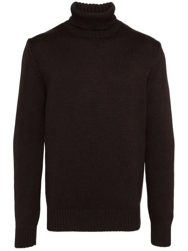 CRUCIANI Turtleneck Jumper - Brown