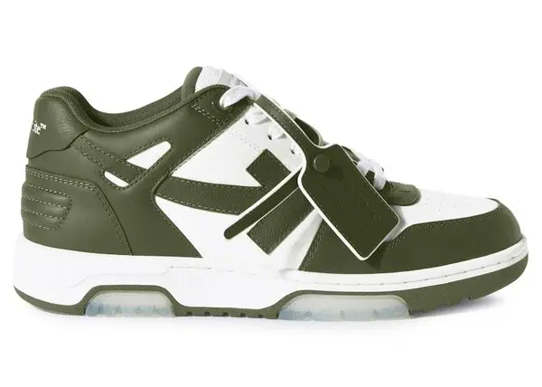 Off-White Out Of Office Low-top Sneakers - White/military Green