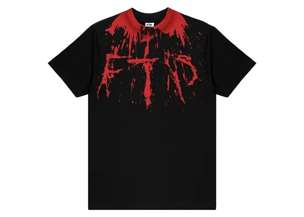 FTP Slit Throat Tee Shirt - Black