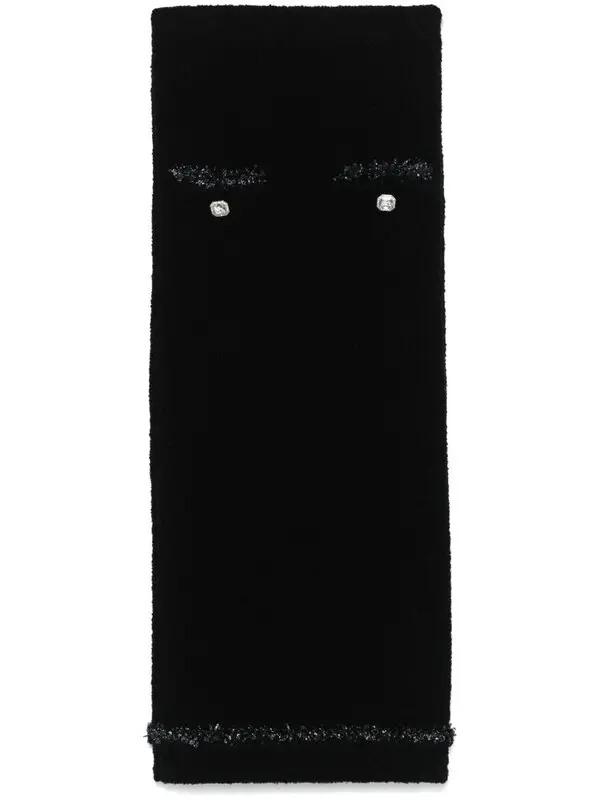 Huishan Zhang Lurex-trimmed Pencil Skirt - Black - Black