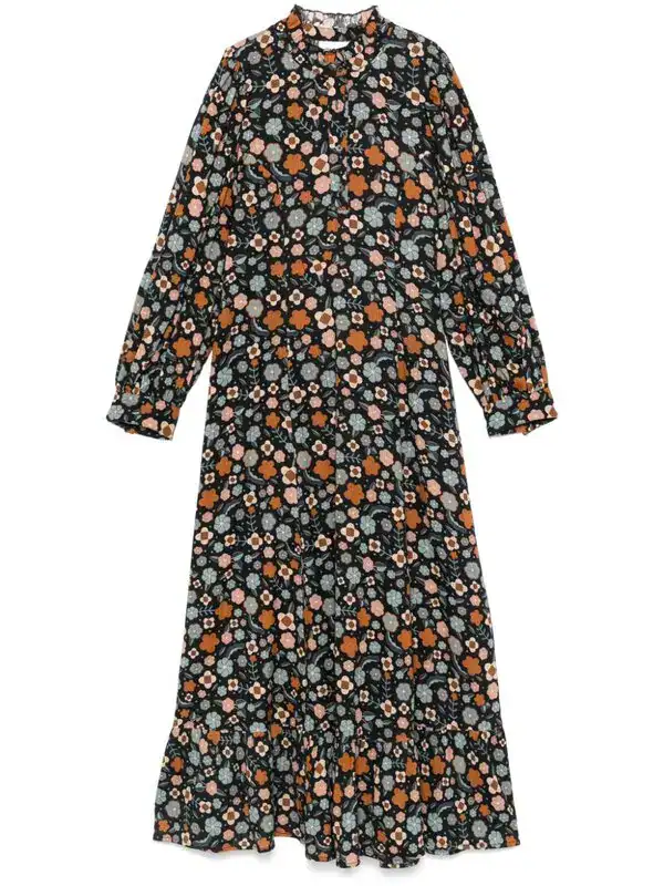 brown off the shoulder midi dress Daphné Brown Off Shoulder Scalloped Midi Dress