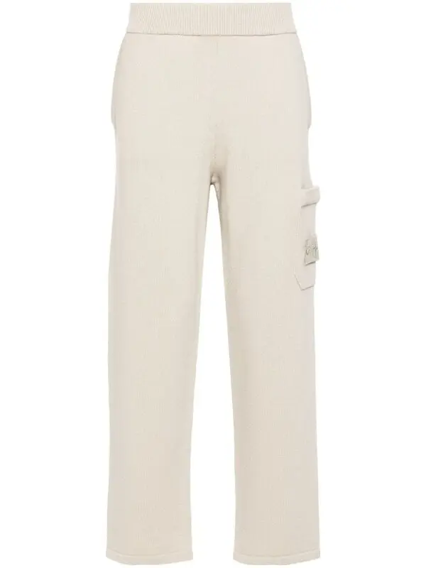 Stone Island Compass Badge Virgin Wool Trousers - Neutrals