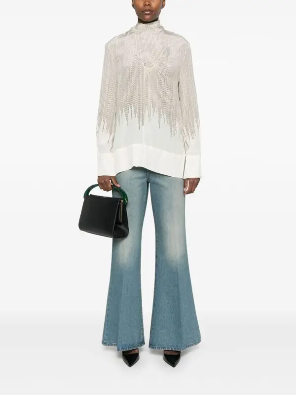 Victoria Beckham Chain-link Print Blouse