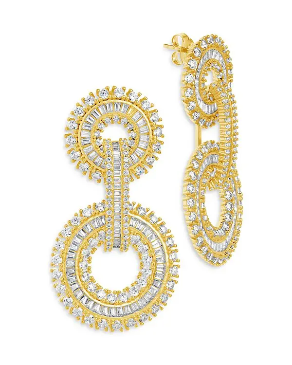 Sterling Forever Reese Circle Drop Earrings