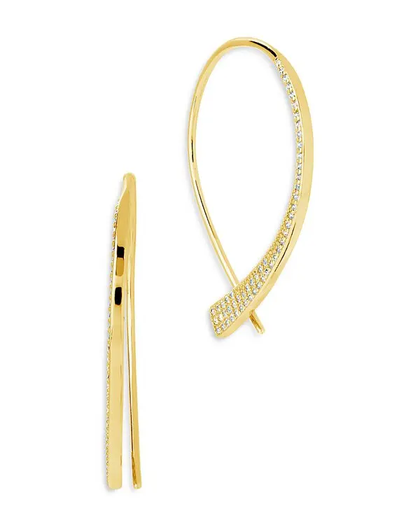 Sterling Forever Carlotta Cubic Zirconia Threader Earrings