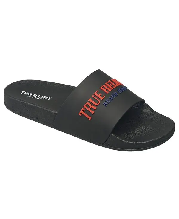 True Religion Weezy Slides - Grey | Editorialist