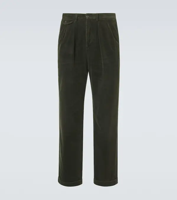 Ralph Lauren Cotton Corduroy Straight Pants - Green