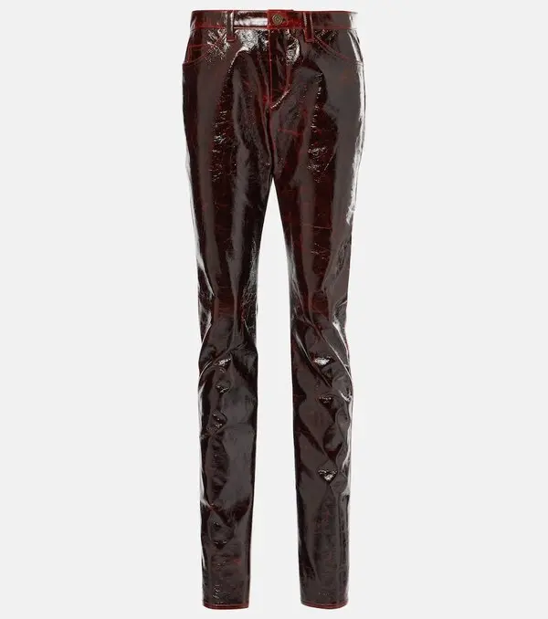 Isabel Marant Lovis Slim Pants - Brown