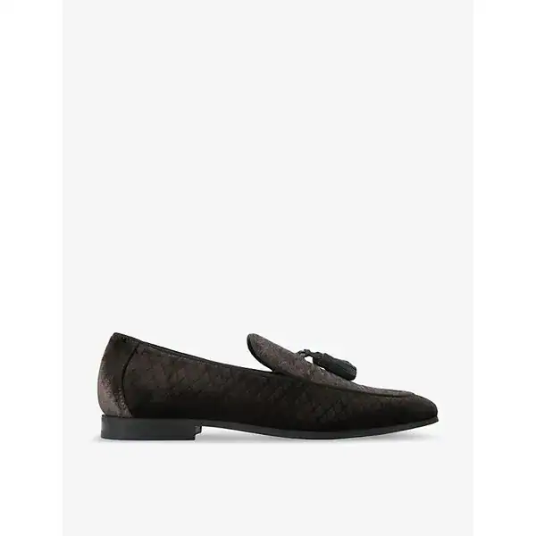 KURT GEIGER LONDON Henry Loafer Velvet Dark brown tassel-embellished quilted 8 KURT GEIGER LONDON Henry Loafer Velvet Dark brown tassel  main image 2
