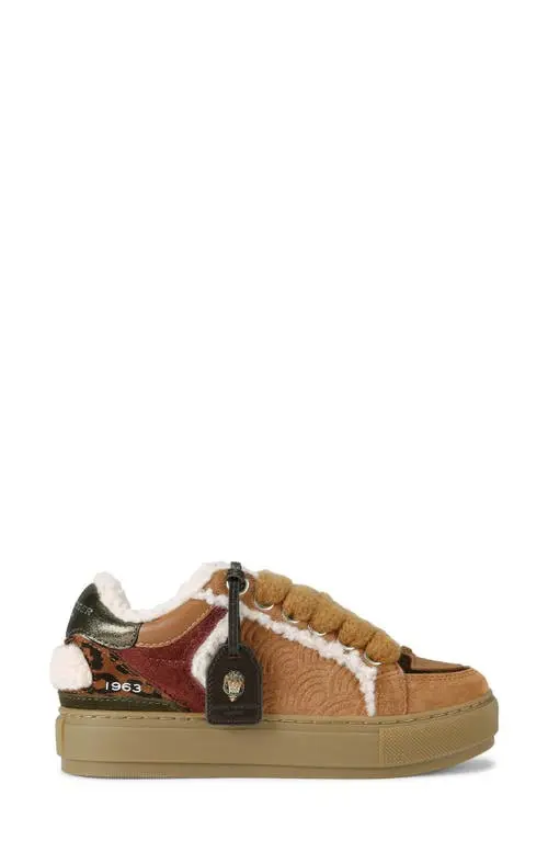 Kurt Geiger Southbank Tag Platform Sneaker - Open Brown
