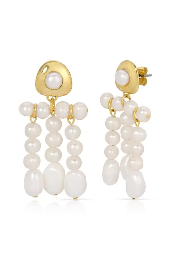 LEEADA Cannes Pearl Drop Earrings