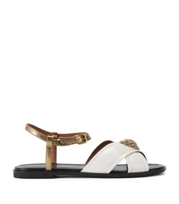 Kurt Geiger Leather Orson Sandals - Beige