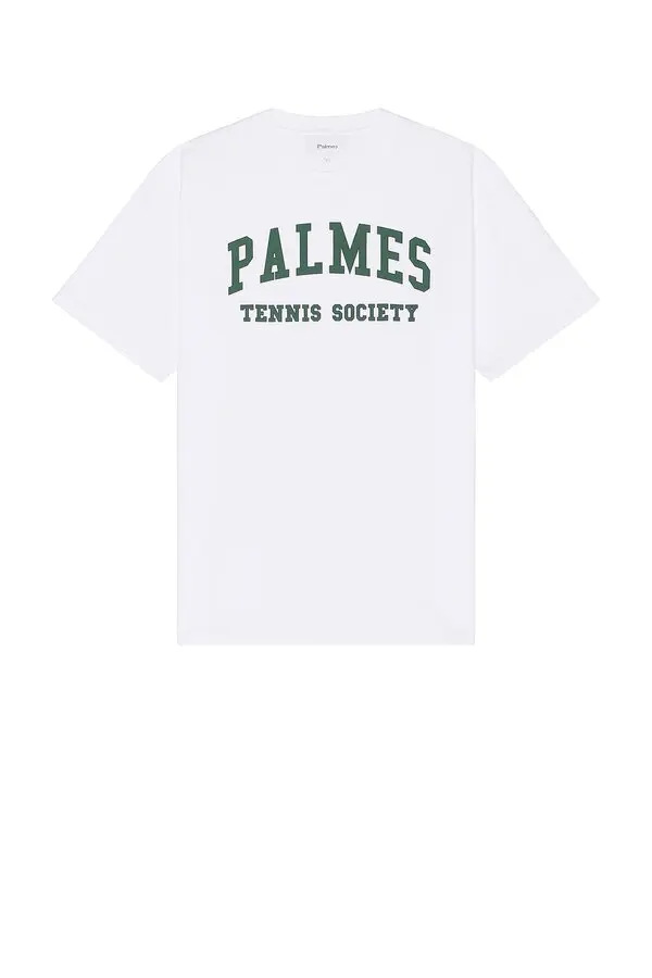 PALMES Ivan T Shirt In White - White-green