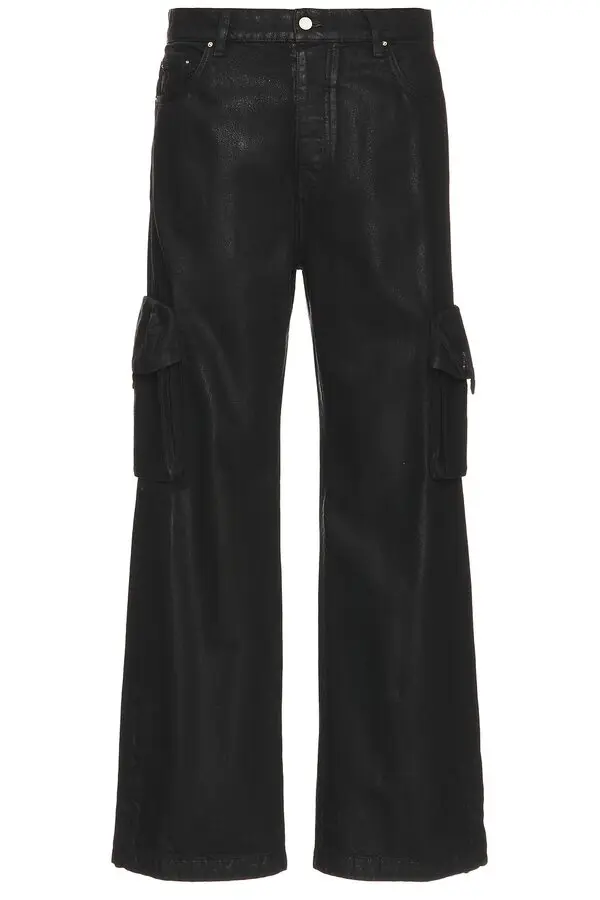Amiri Waxed Cotton M65 Cargo Pants - Black Od