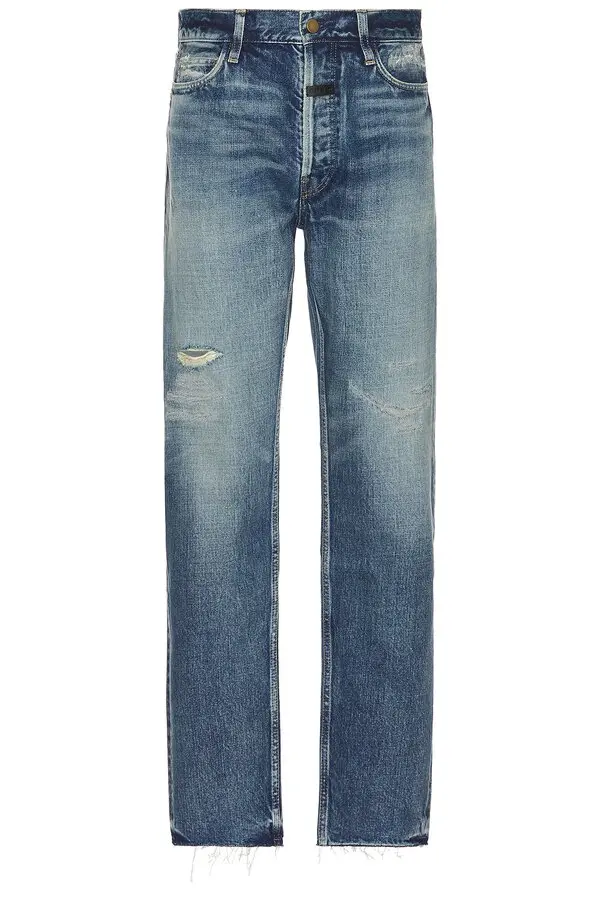 Fear Of God Straight 5 Pocket Jeans - Medium Indigo