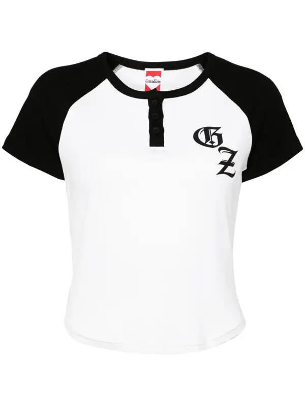 GROUND ZERO Logo-print Ribbed T-shirt