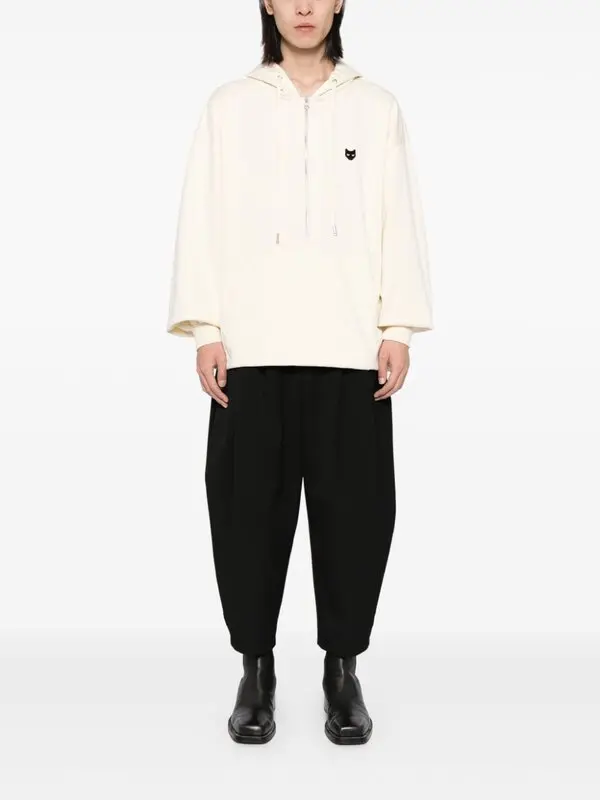 SONGZIO Memorabilia Half Zip-up Hooded Jacket - Neutrals