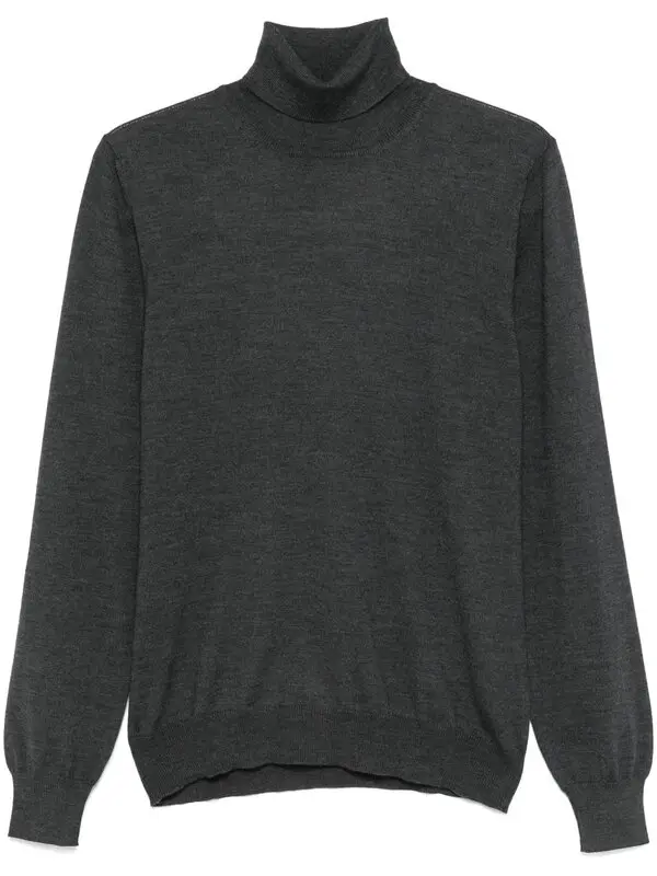 Tagliatore Miles Roll Neck Sweater - Grey